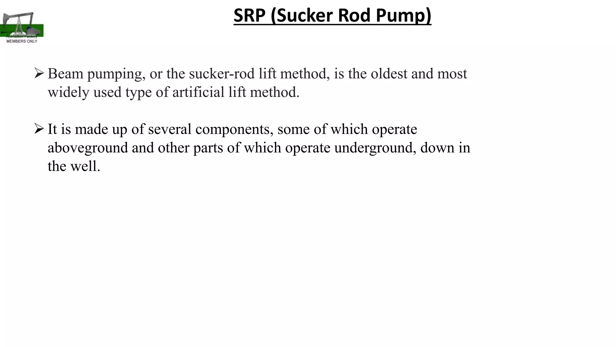 Sucker Rod Pump (SRP) | PPTX