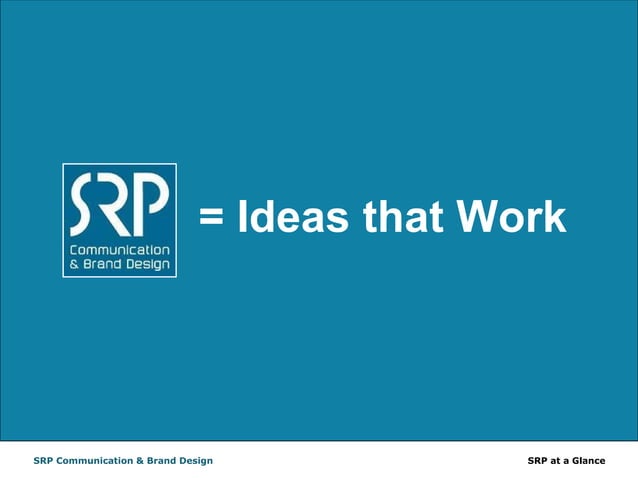 SRP Communication & Brand Design at a glance | PPT | Advertising ...