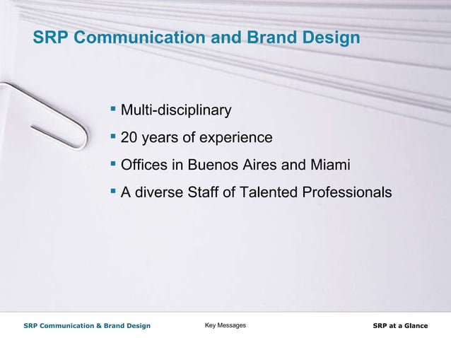 SRP Communication & Brand Design at a glance | PPT | Advertising ...