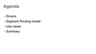 PLNOG 17 - Leonir Hoxha - Next Generation Network Architecture - Segment Routing | PPT