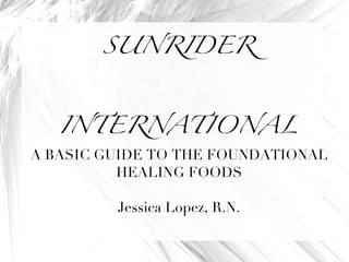 Sunrider Nutrition Basics | PPT