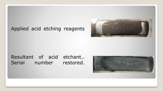 restoration of toolmarks | PPTX