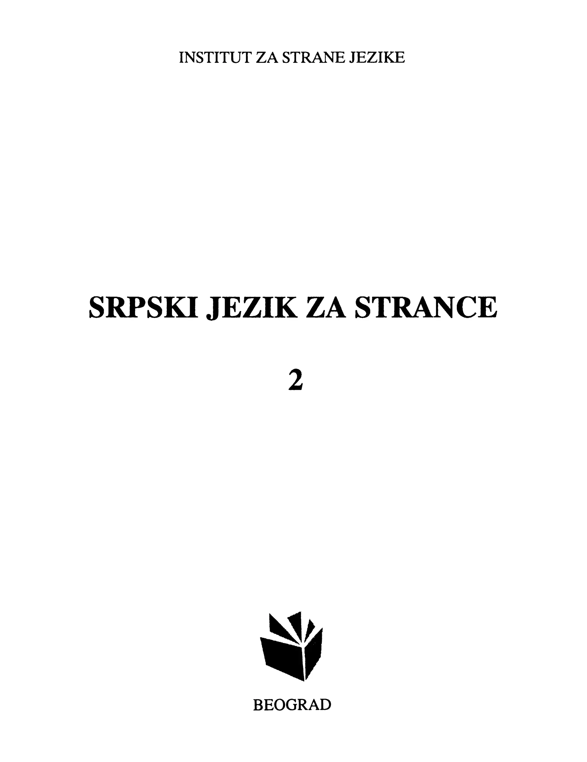 srpski jezik za strance2, a textbook for peoplel learning Serbian | PDF