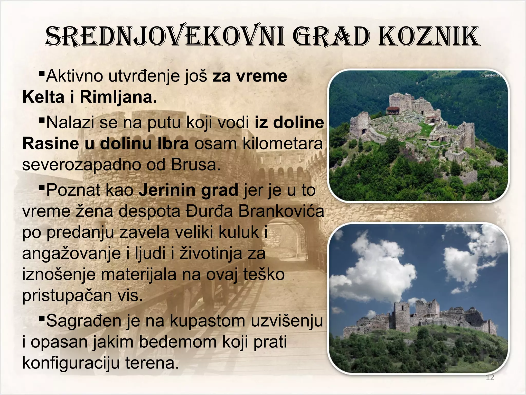 Srpski srednjovekovni gradovi 2000 | PPT