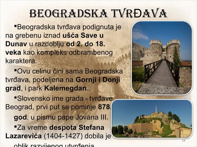 Srpski srednjovekovni gradovi 2000 | PPT