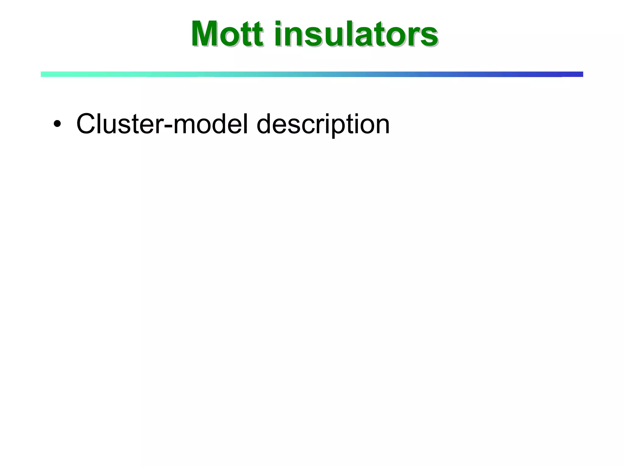 Mott insulators | PDF