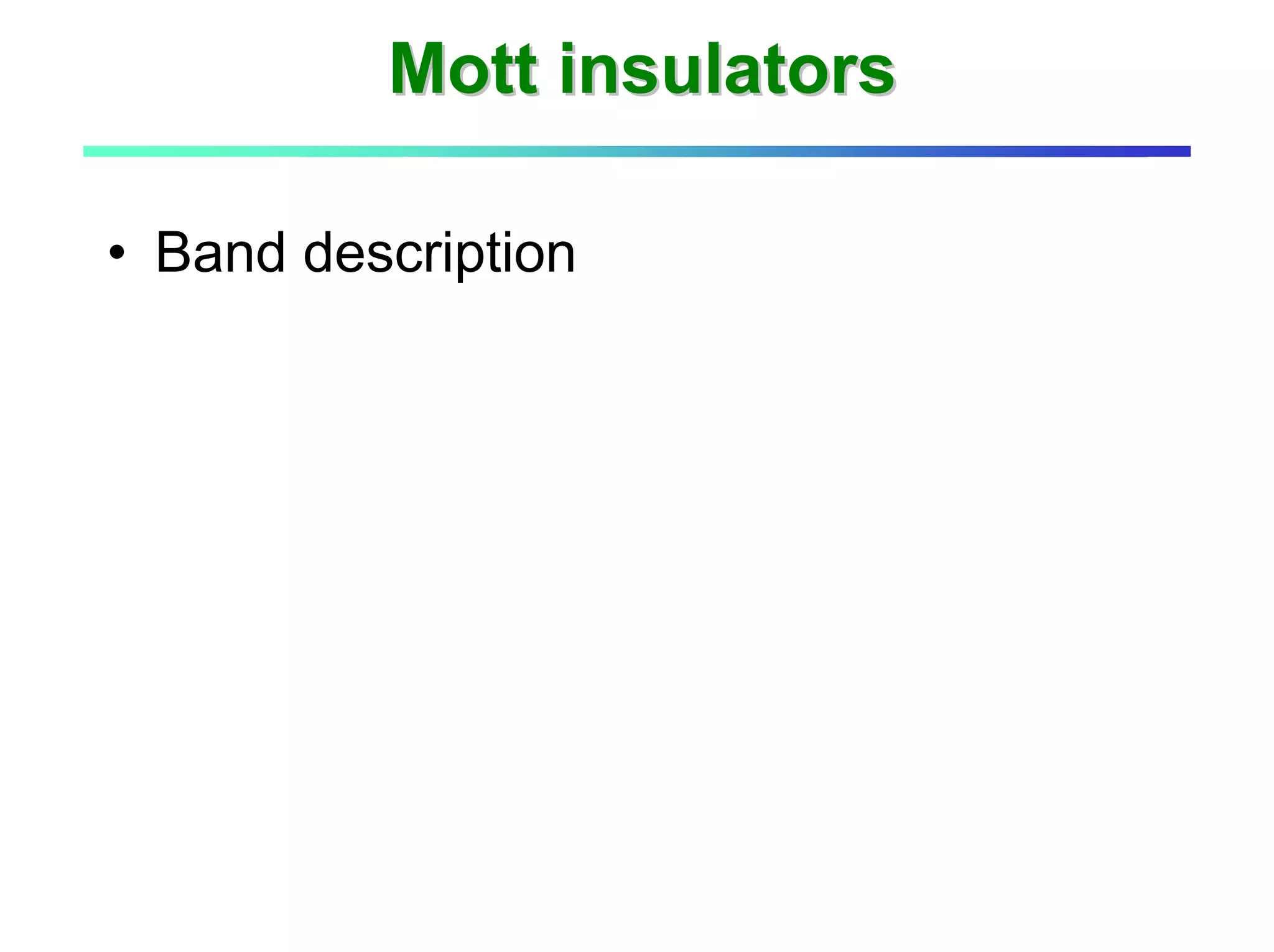 Mott insulators | PDF