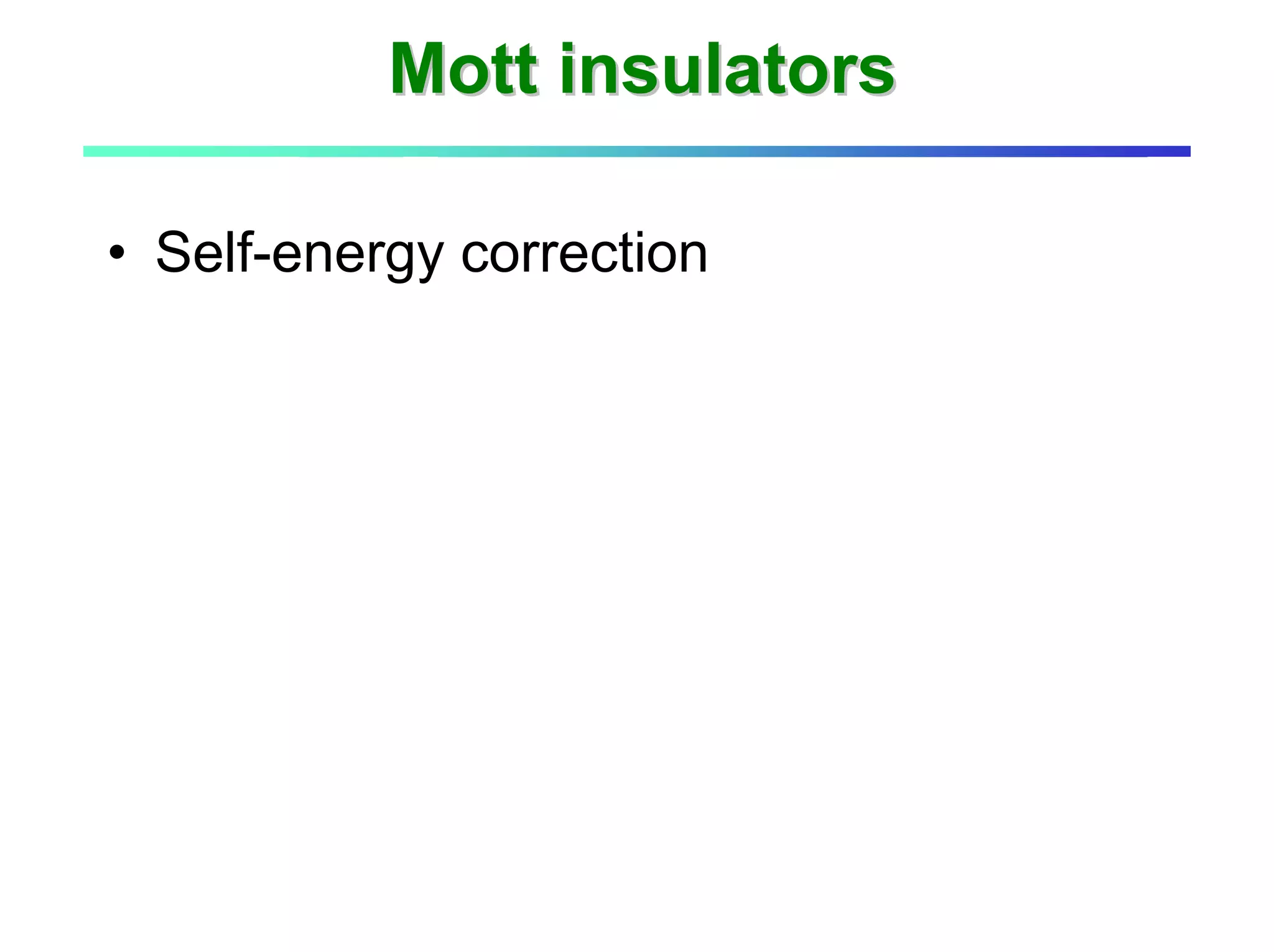 Mott insulators | PDF