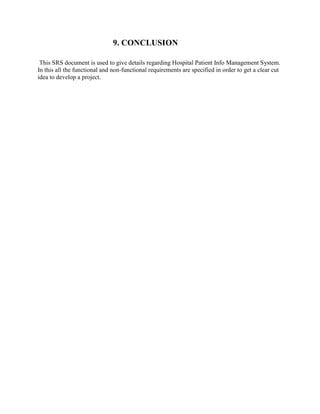 SRS for Hospital Management System | DOCX