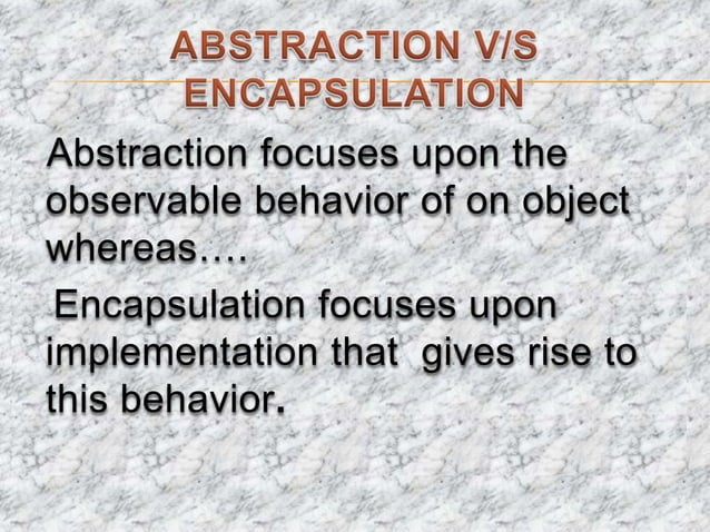 encapsulation | PPTX | Programming Languages | Computing