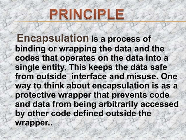 Encapsulation Pptx Programming Languages Computing
