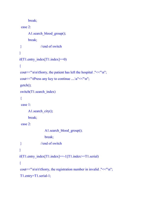 Hospital Management System Project