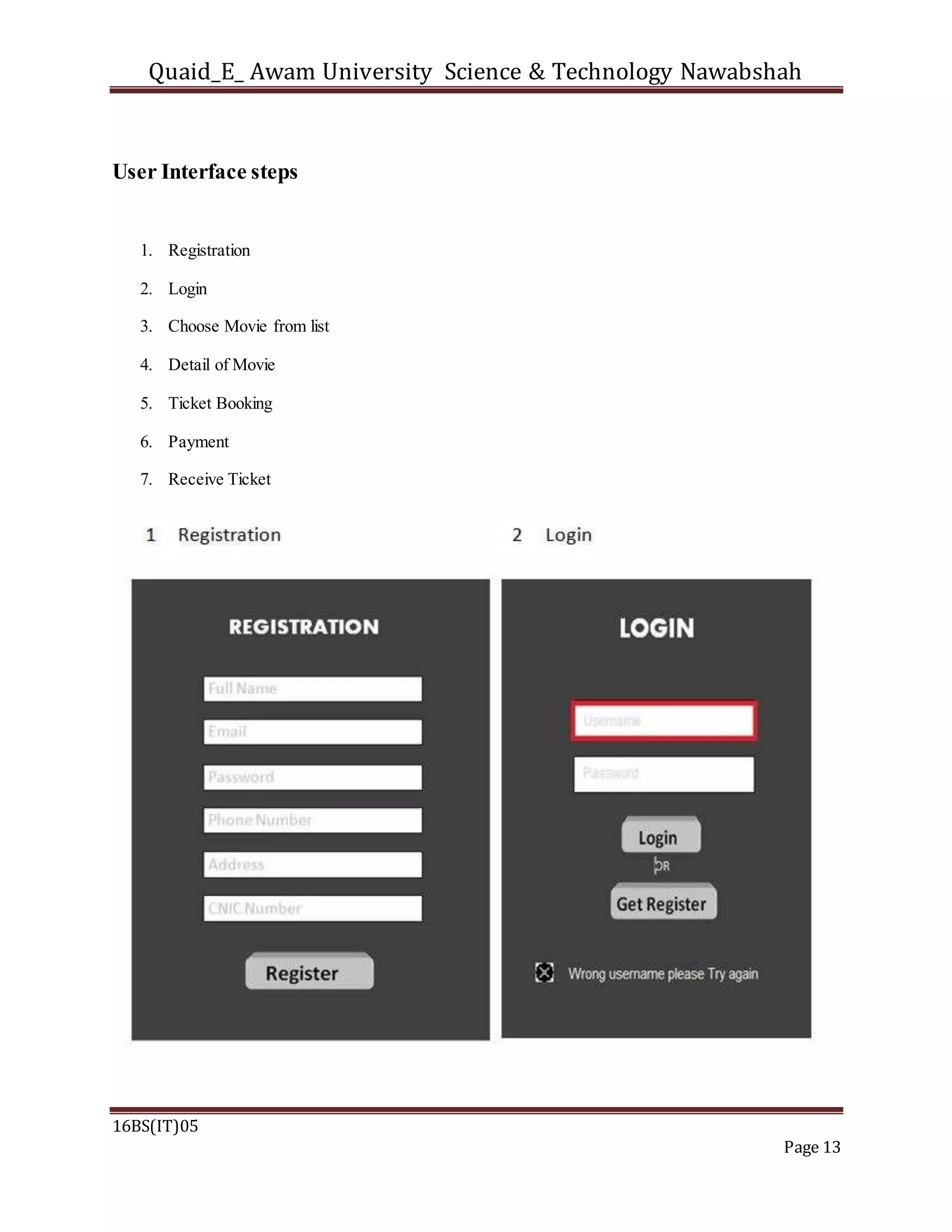 Online Movie ticket booking Project | DOCX