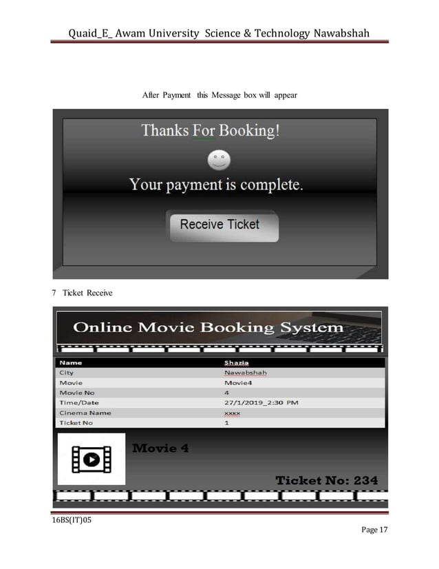 Online Movie ticket booking Project | DOCX