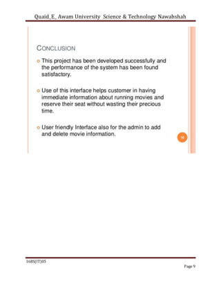 Online Movie ticket booking Project | DOCX