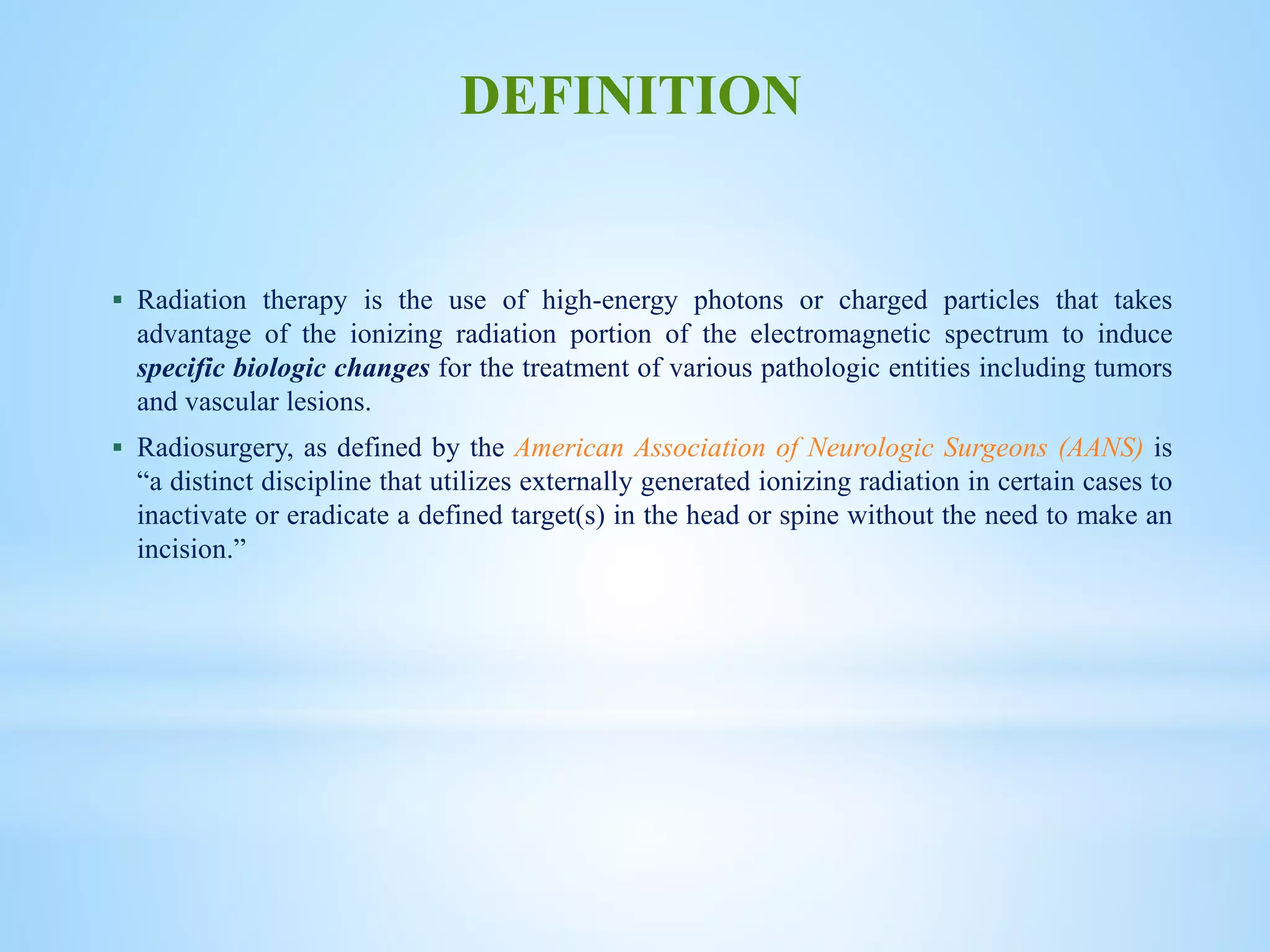 Stereotactic Radiosurgery (SRS) | PPTX