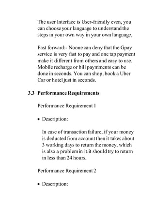 SRS for Google Pay(Gpay) | DOCX