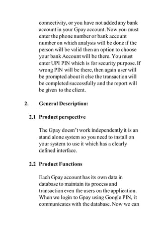 SRS for Google Pay(Gpay) | DOCX