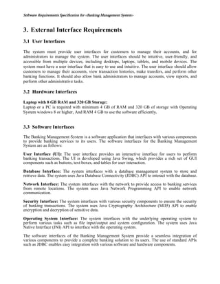 Banking Management System SRS | PDF