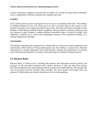 Banking Management System SRS | PDF