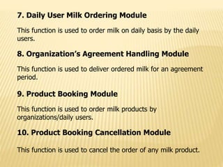 Dairy management system srs documentation | PPTX