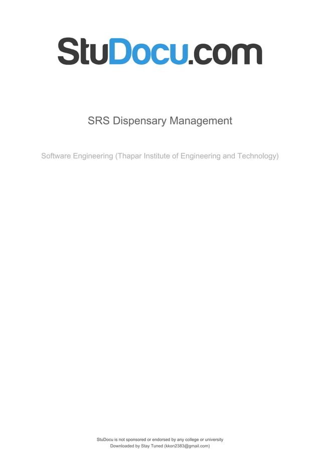 Srs dispensary-management | PDF