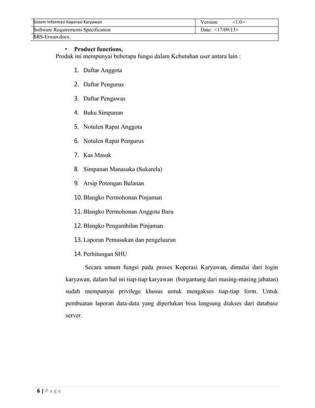 Tugas RPL SRS Erwan | DOCX