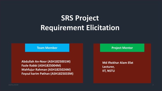 SRS Project Requirement Elicitation(HandyMan) | PPT | Free Download