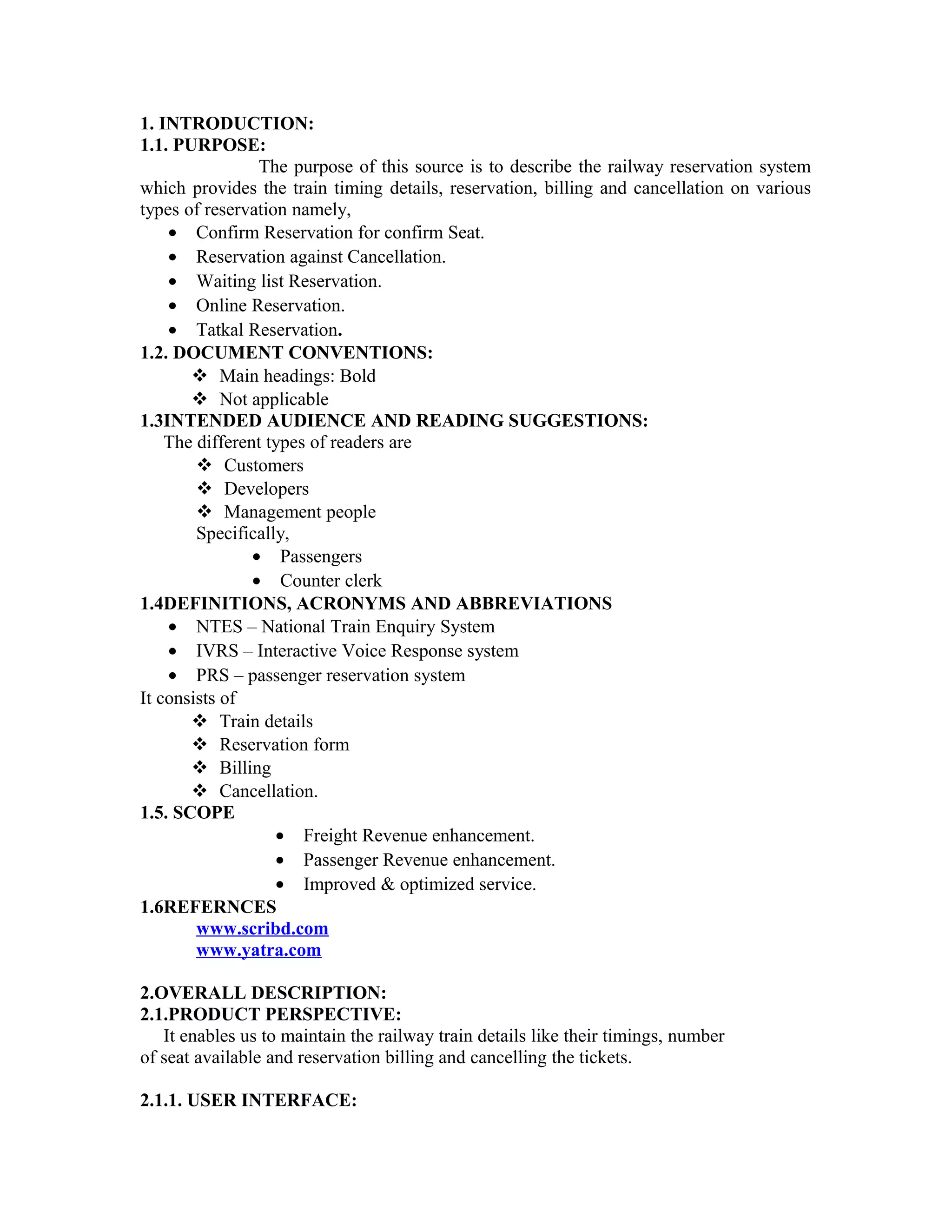 Srs on-railway-reservation-system | DOC