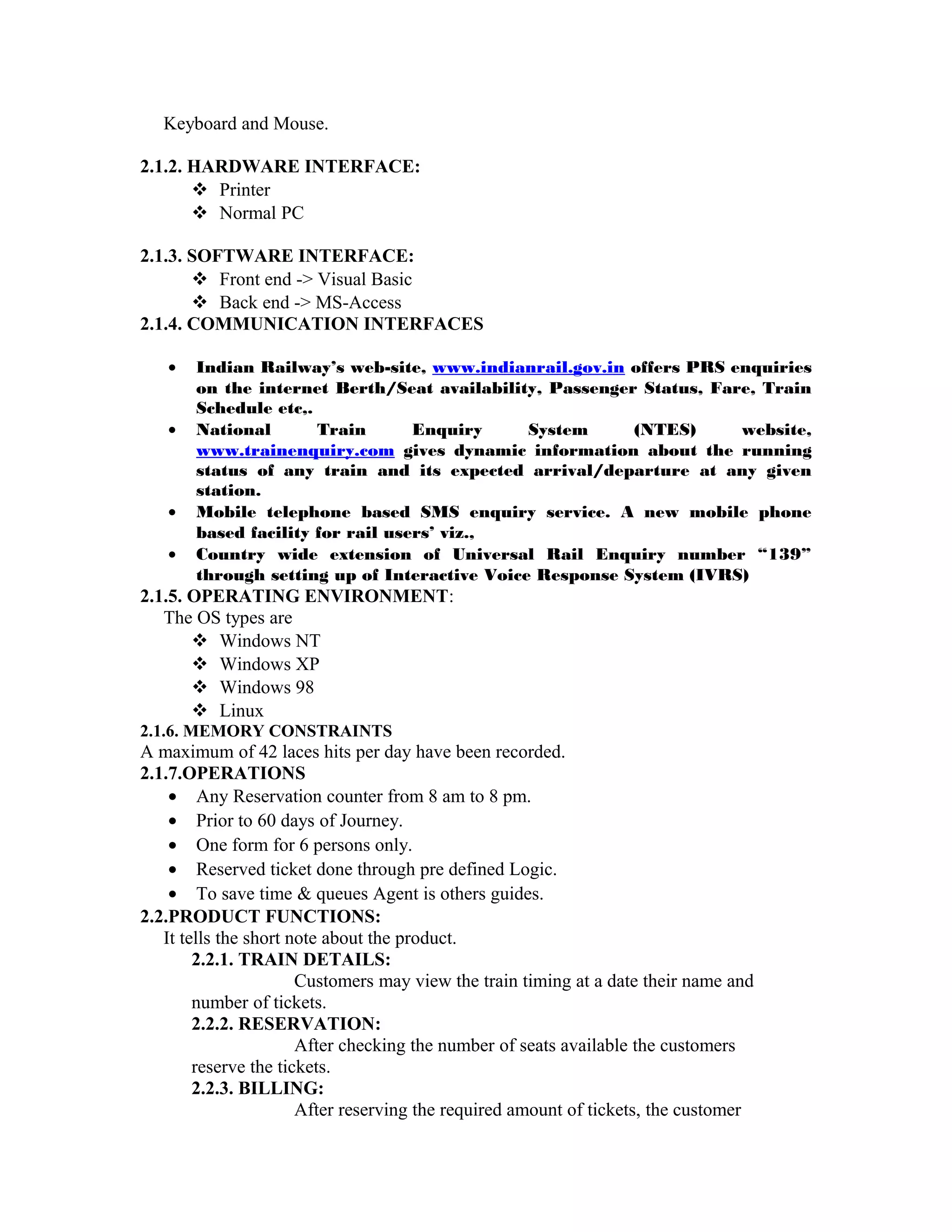 Srs on-railway-reservation-system | DOC