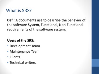 How to make SRS | PDF | Computing | Technology & Computing