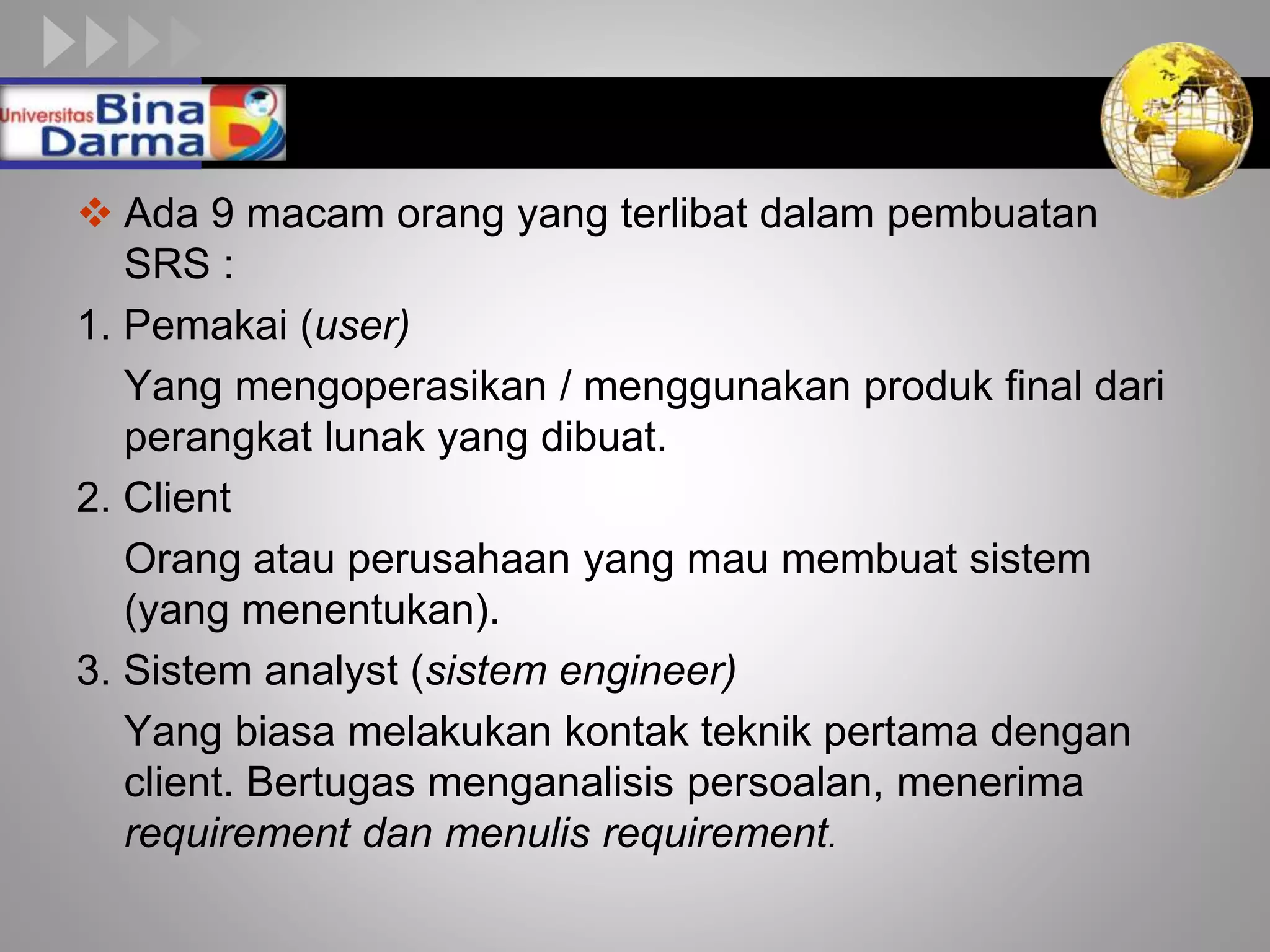 Srs software requirement spesification | PPTX
