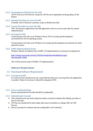 Srs sso-version-1.2-stable version-0 | PDF