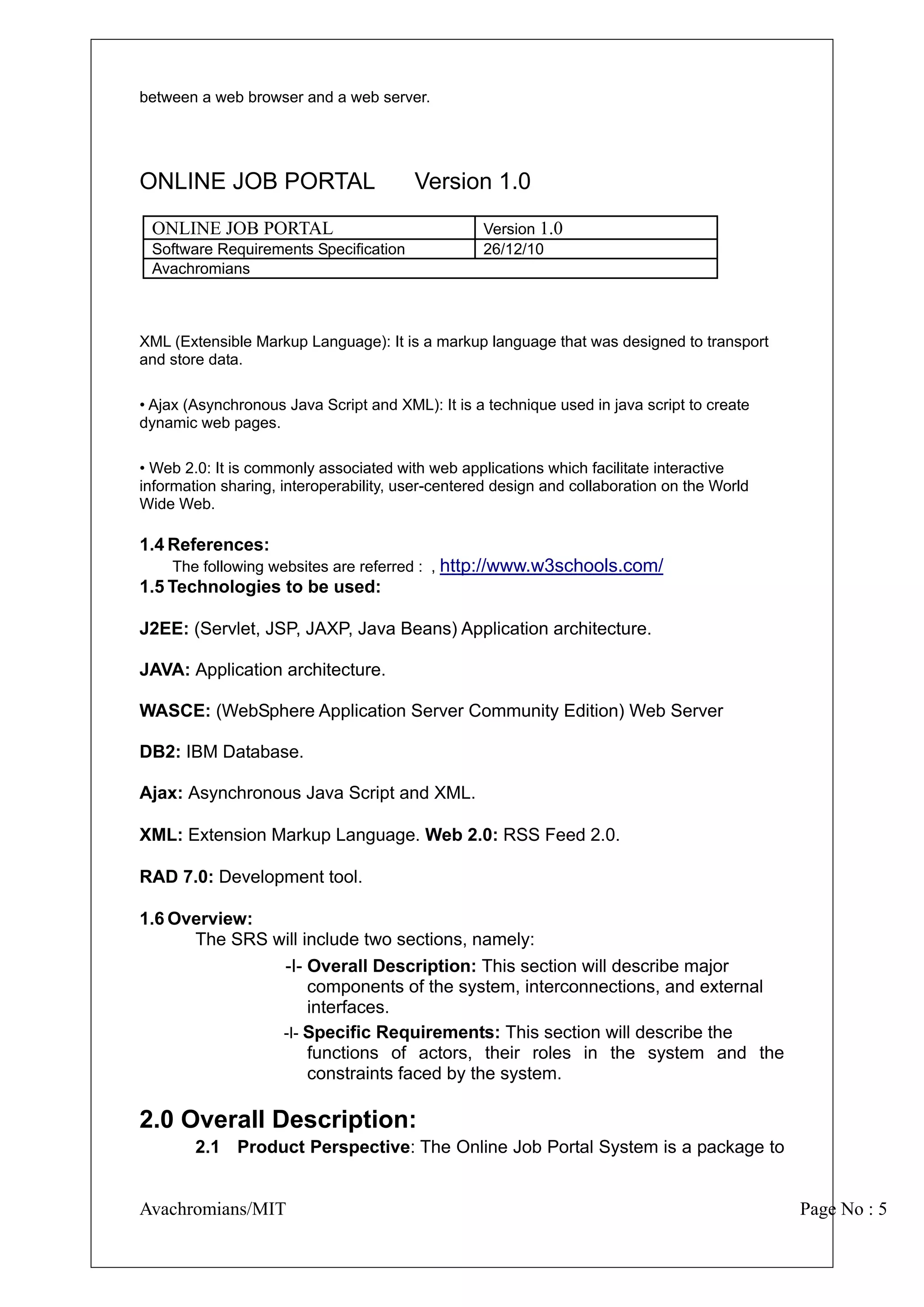 Srs2 Job Portal | PDF