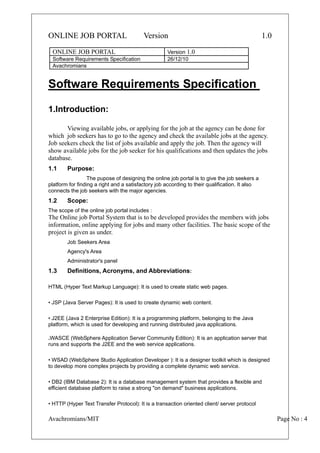 Srs2 Job Portal | PDF