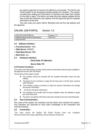 Srs2 Job Portal | PDF