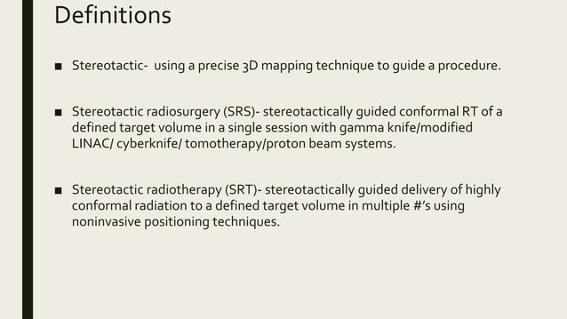 Srs and srt | PPTX | Cancer | Diseases and Conditions