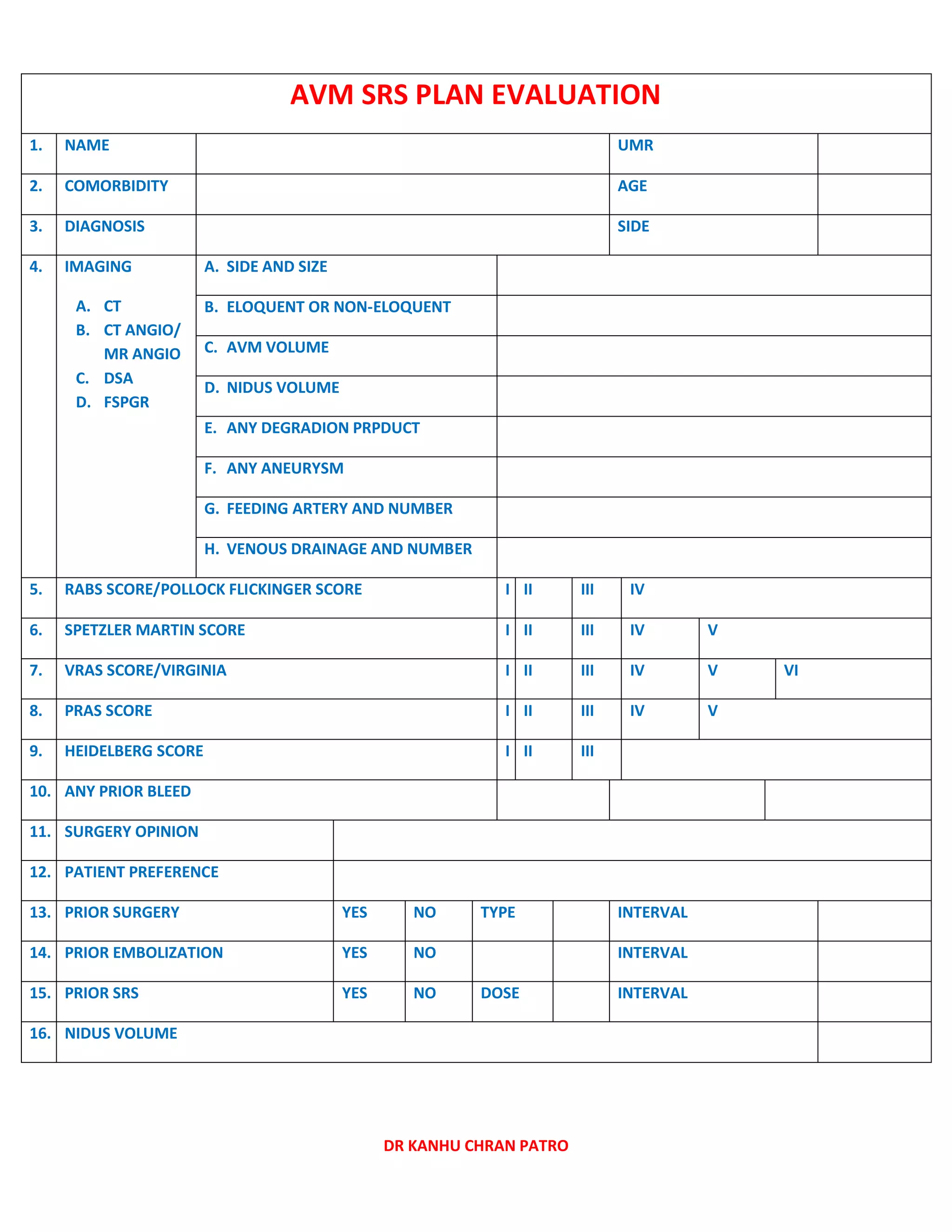 SRS AVM PLAN EVALUATION CHECK LIST | PDF
