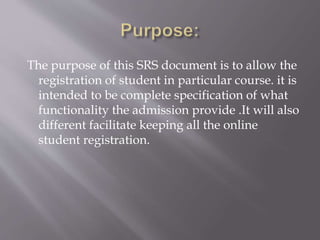 Student online admission srs | PPTX
