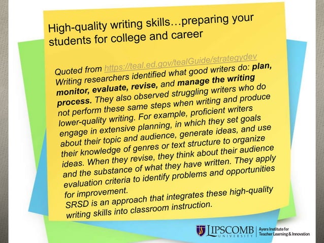 Self-Regulated Strategy Development (SRSD) | PPTX