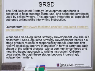 Self-Directed Strategy Development (SRSD) | PPTX
