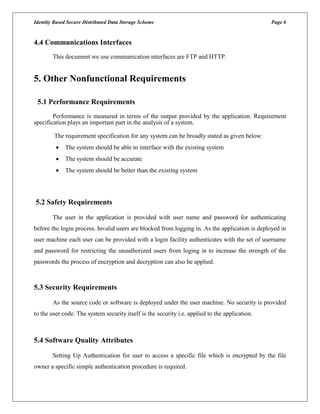 Srs document for identity based secure distributed data storage schemes | DOC | Computer ...