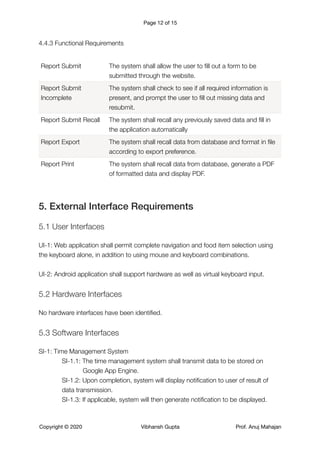 SRS Document for Digital Time Stamping | PDF