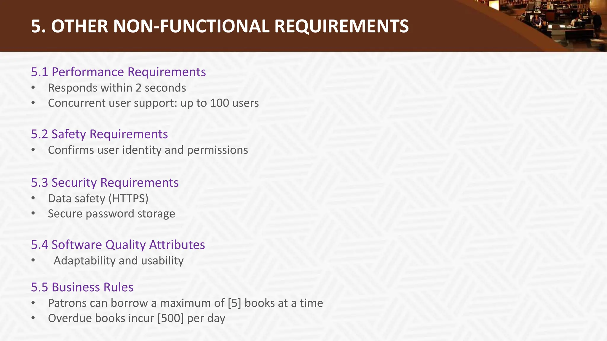 Software Requirement & Specification Document for Library Management System | PPTX