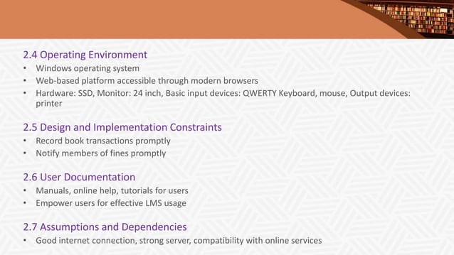 Software Requirement & Specification Document for Library Management System | PPTX