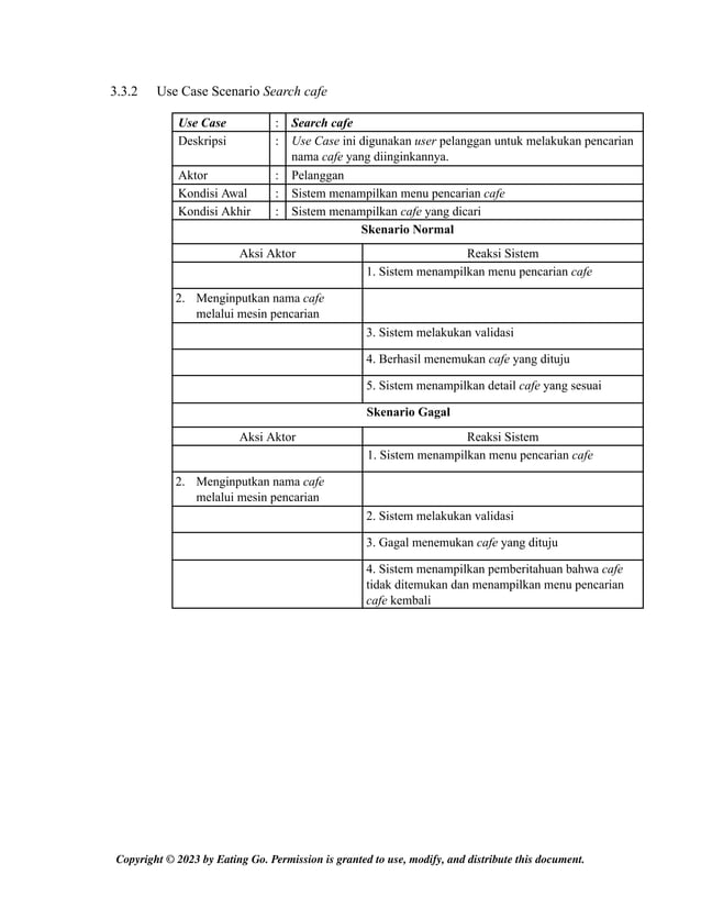 Contoh SRS Aplikasi Pelacak Keramaian Cafe "Eating Go" | PDF