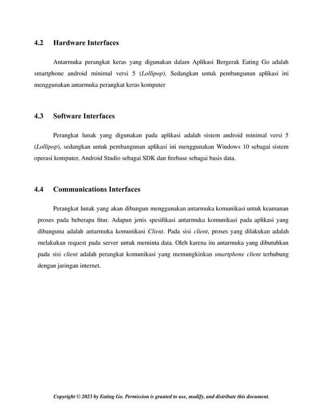 Contoh SRS Aplikasi Pelacak Keramaian Cafe "Eating Go" | PDF