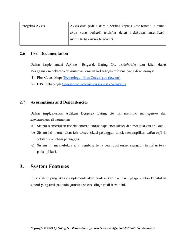 Contoh SRS Aplikasi Pelacak Keramaian Cafe "Eating Go" | PDF
