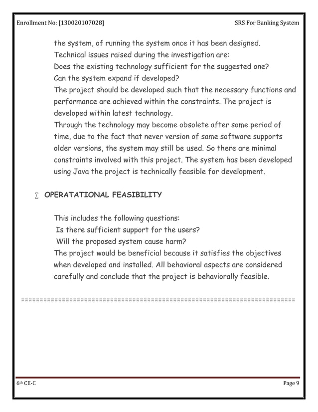 Srs for banking system | PDF | Databases | Computer Software and ...