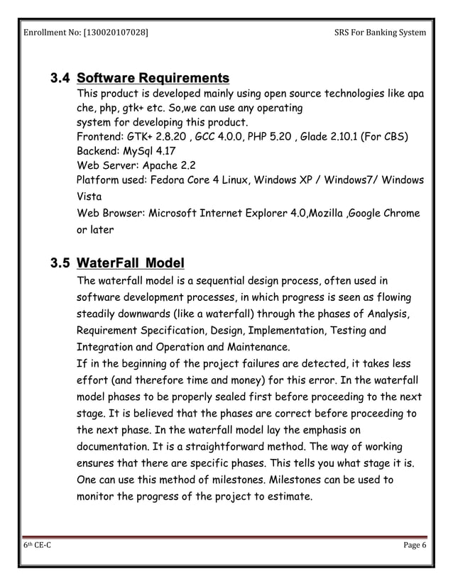 Srs for banking system | PDF | Databases | Computer Software and ...